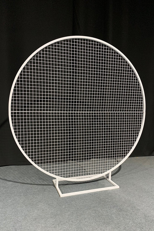 Round Mesh Frame - White